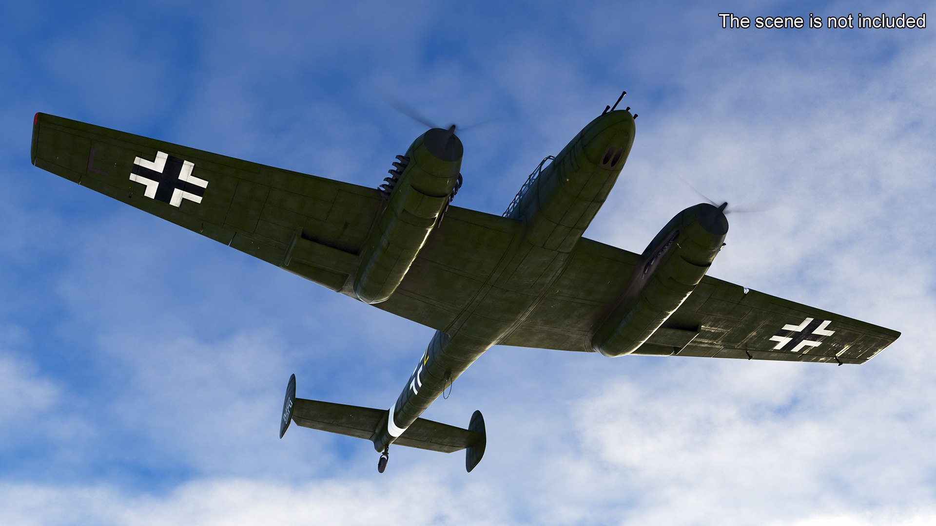 3D Messerschmitt Bf 110 Or Me 110 WWII German Heavy Fighter Rigged ...