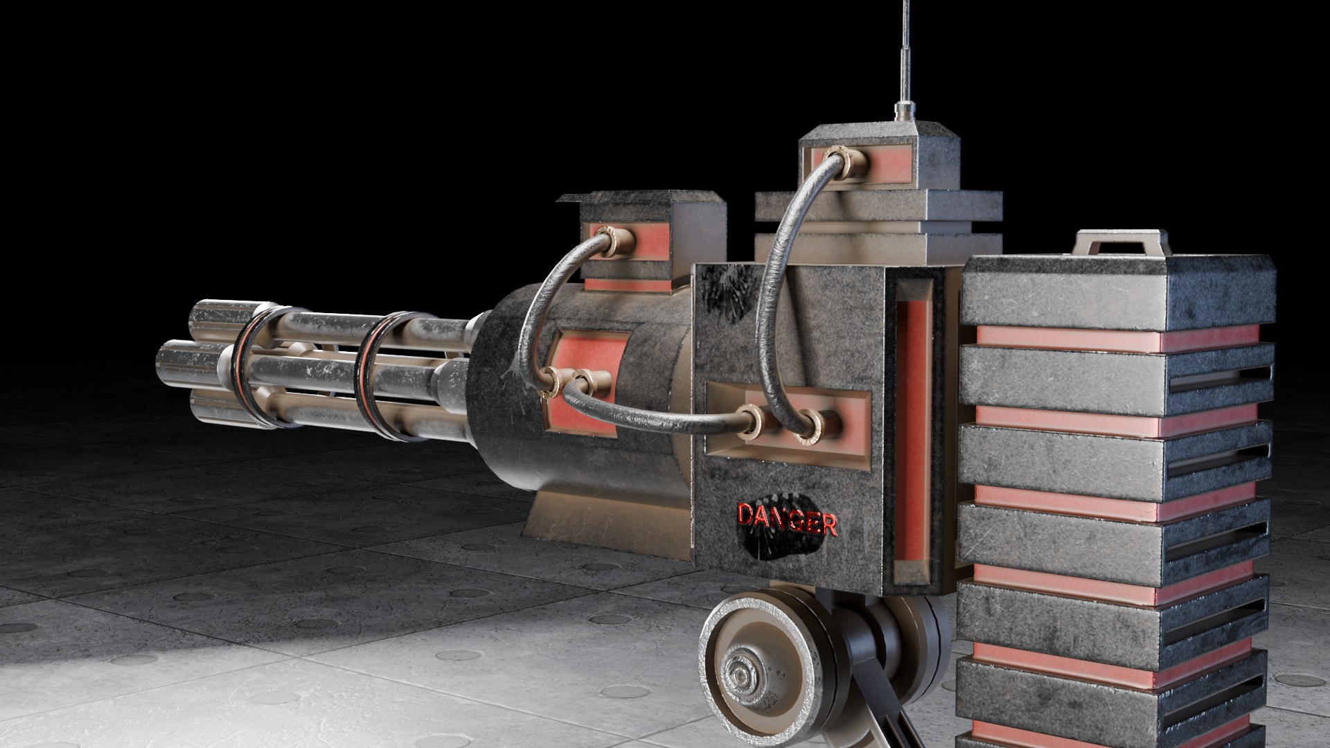 Automatic Turret Installation Low-poly 3D Model 3D - TurboSquid 2217103