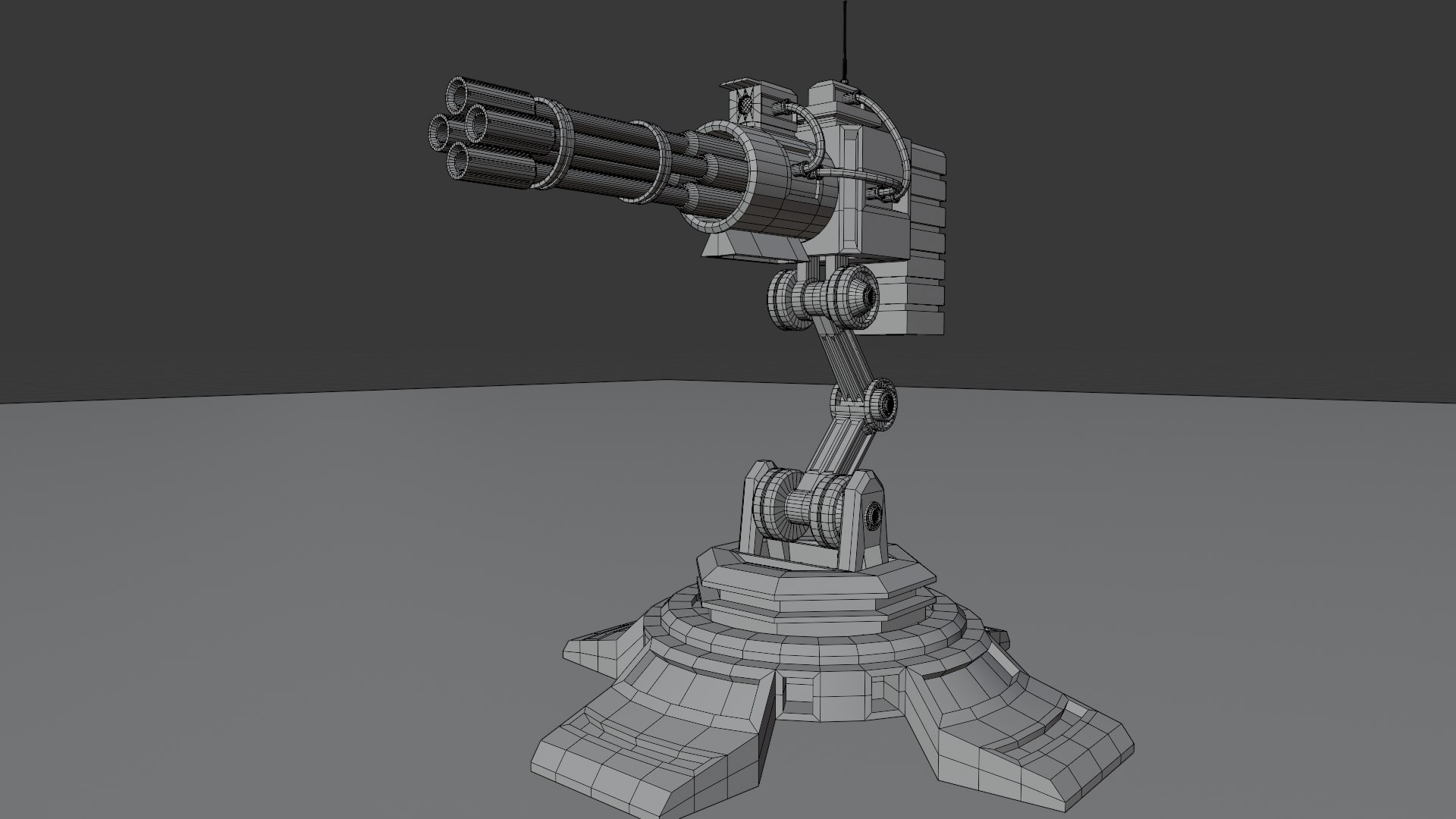 Automatic Turret Installation Low-poly 3D Model 3D - TurboSquid 2217103