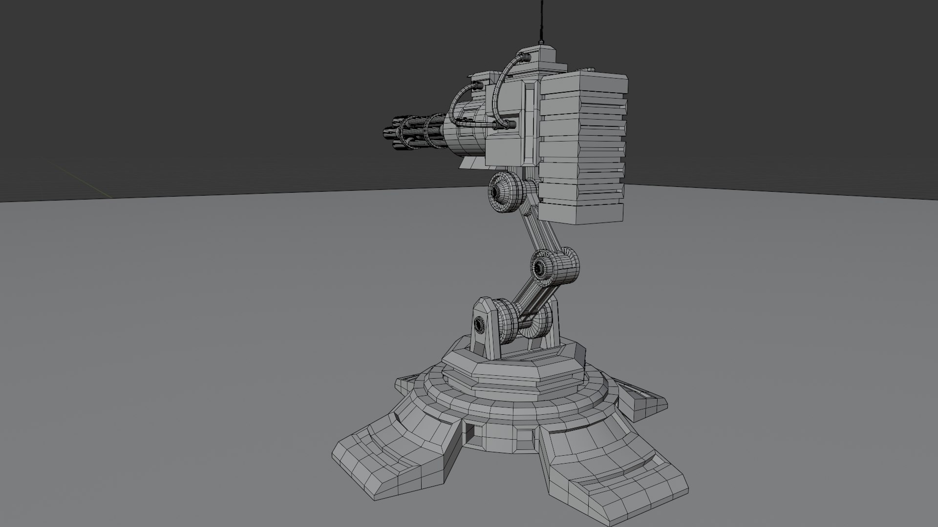 Automatic Turret Installation Low-poly 3D Model 3D - TurboSquid 2217103