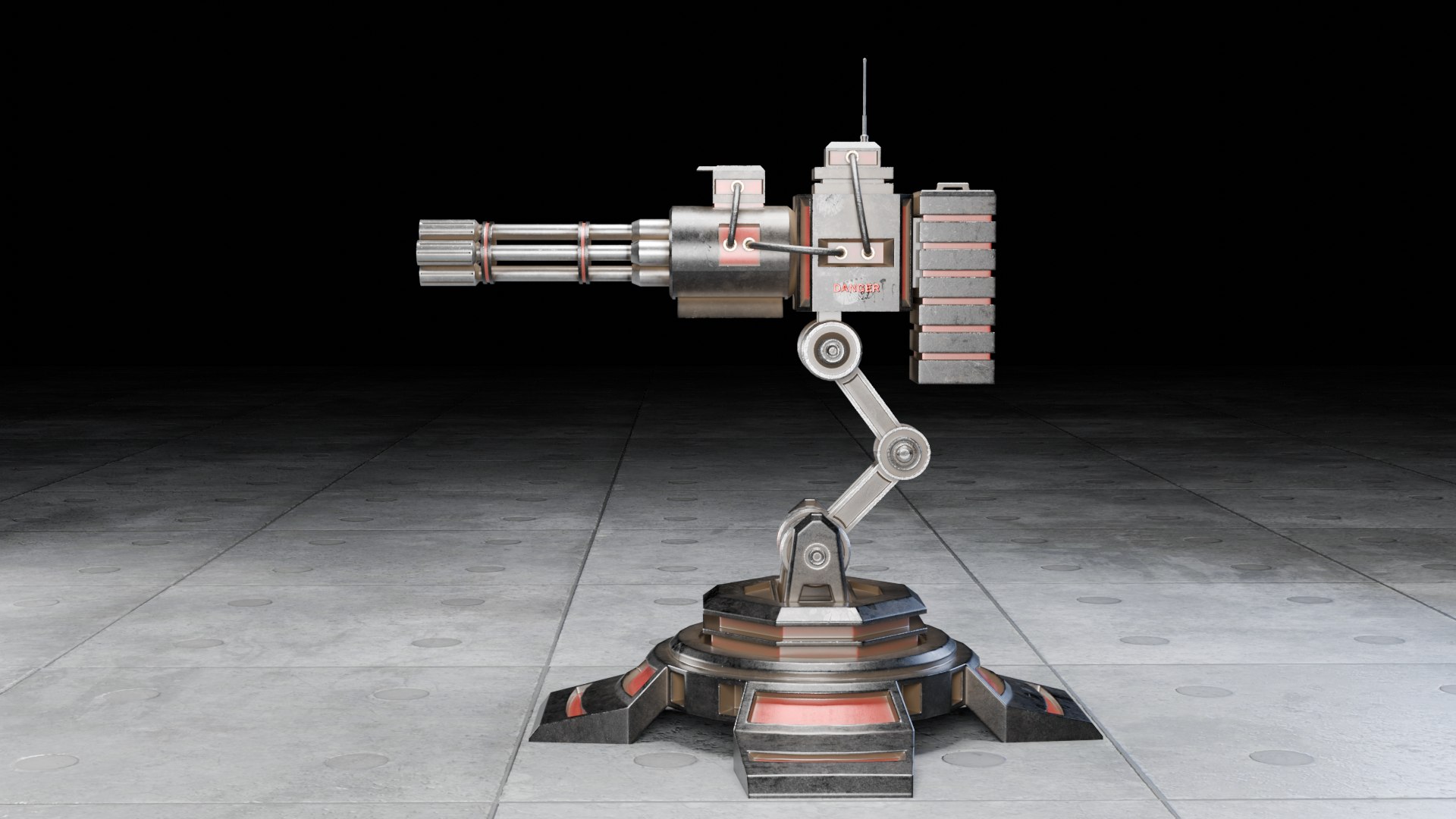Automatic Turret Installation Low-poly 3D Model 3D - TurboSquid 2217103