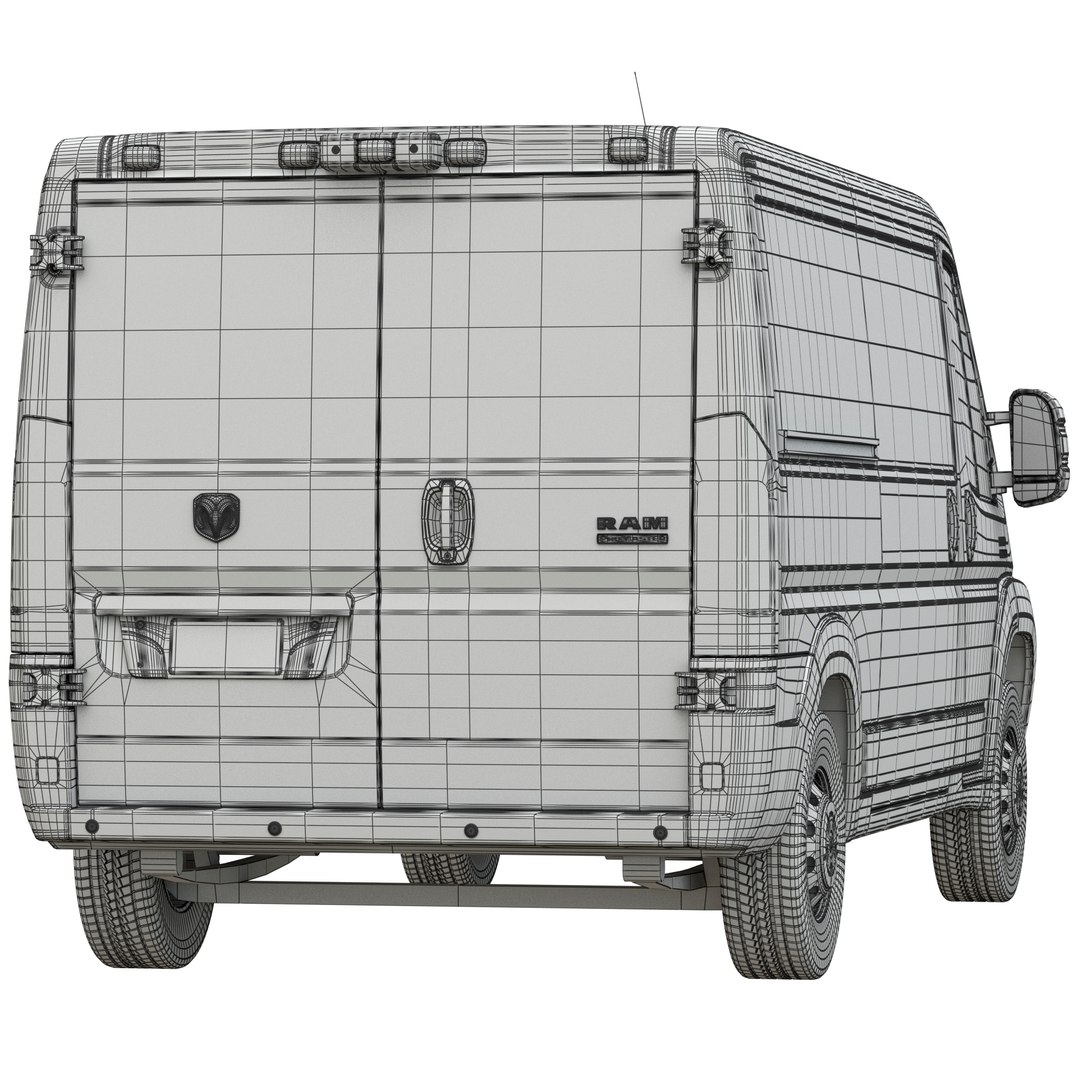 RAM PROMASTER 1500 Cargo Van 136 Standard Roof 3D - TurboSquid 1804100