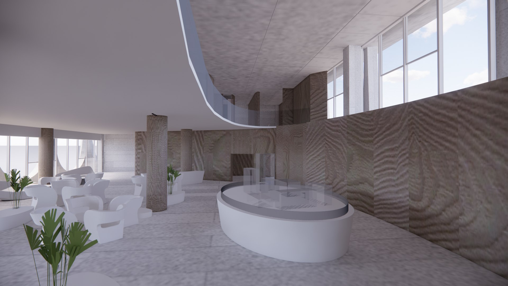 3D Zhonghai Left Bank Lanting Marketing Center EXHIBITION HALL 3D MODEL ...