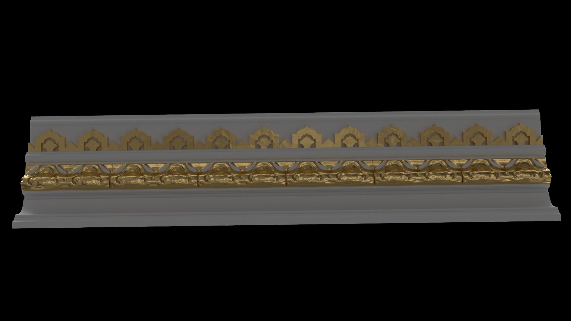 3D Model Patterned Cornice Gypsum Plaster DK46 - TurboSquid 1993925