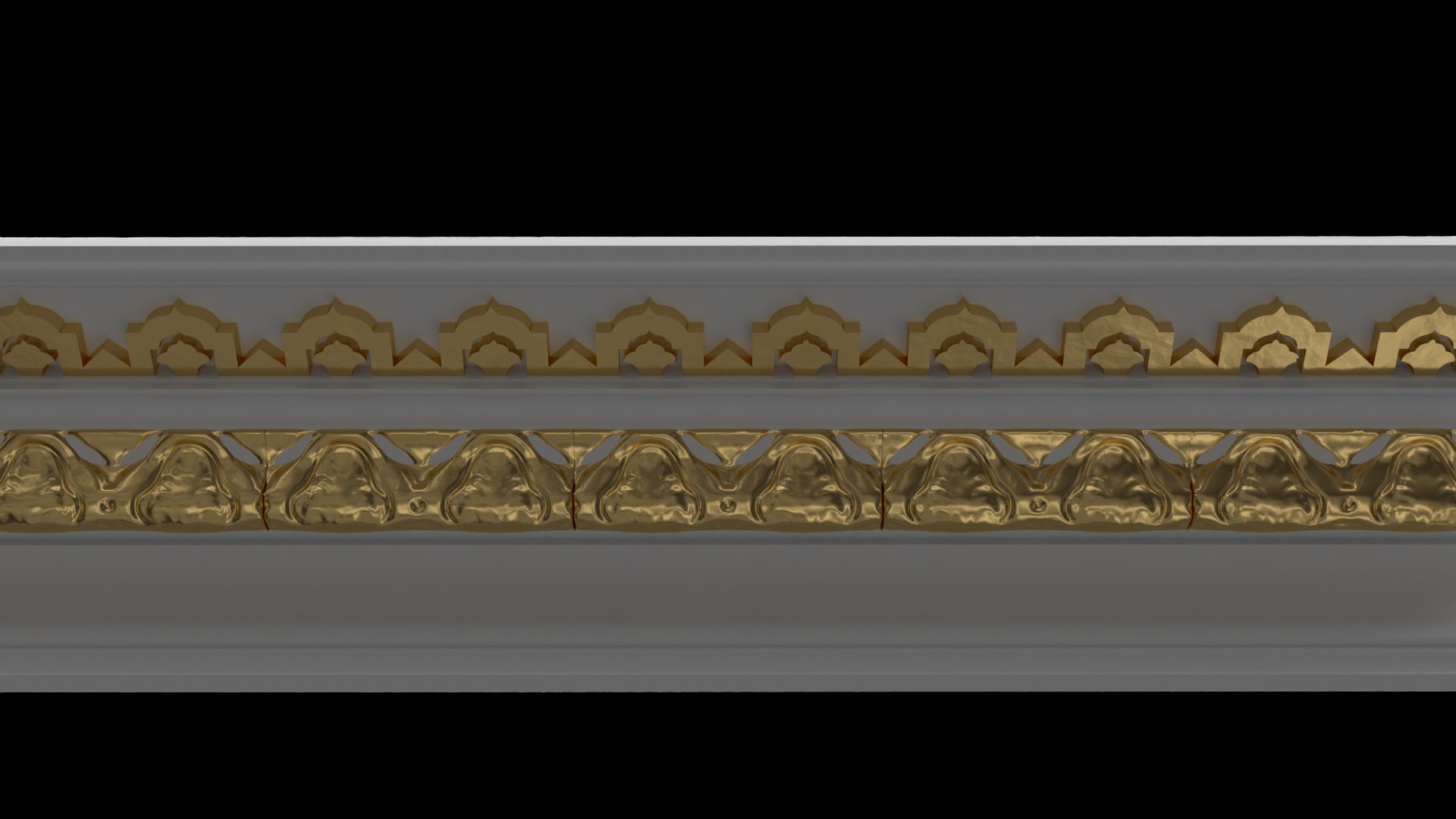 3D Model Patterned Cornice Gypsum Plaster DK46 - TurboSquid 1993925