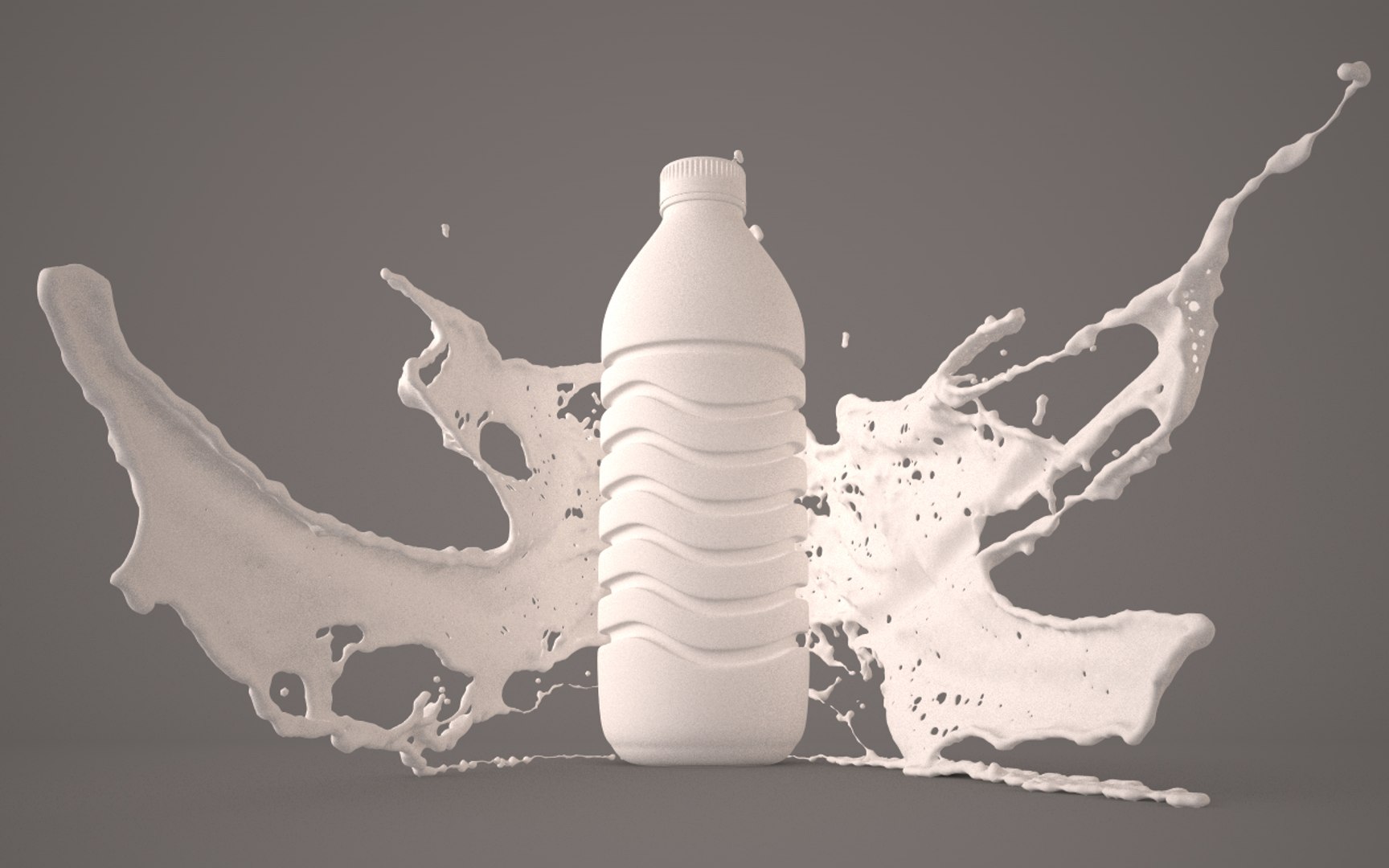 C4d Liquid Splash Bottle Water