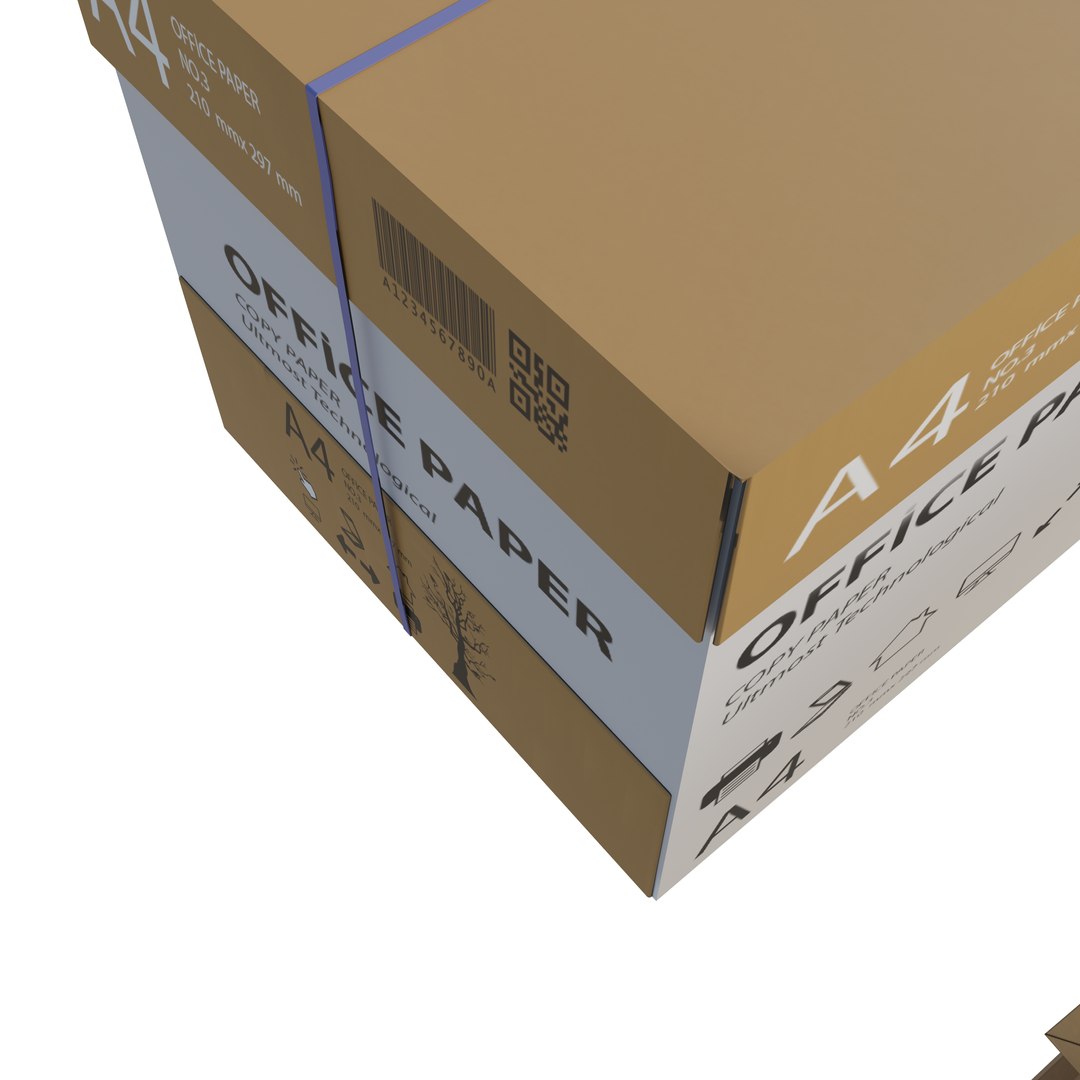Paper A4 Box Set 3D Model - TurboSquid 2096858