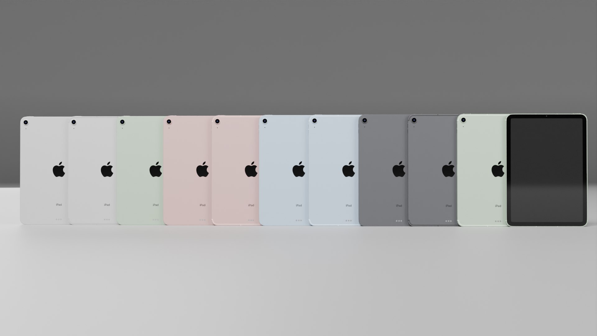 3D Apple iPad Air 4th 2020 wifi and cellular tablet all colors ...