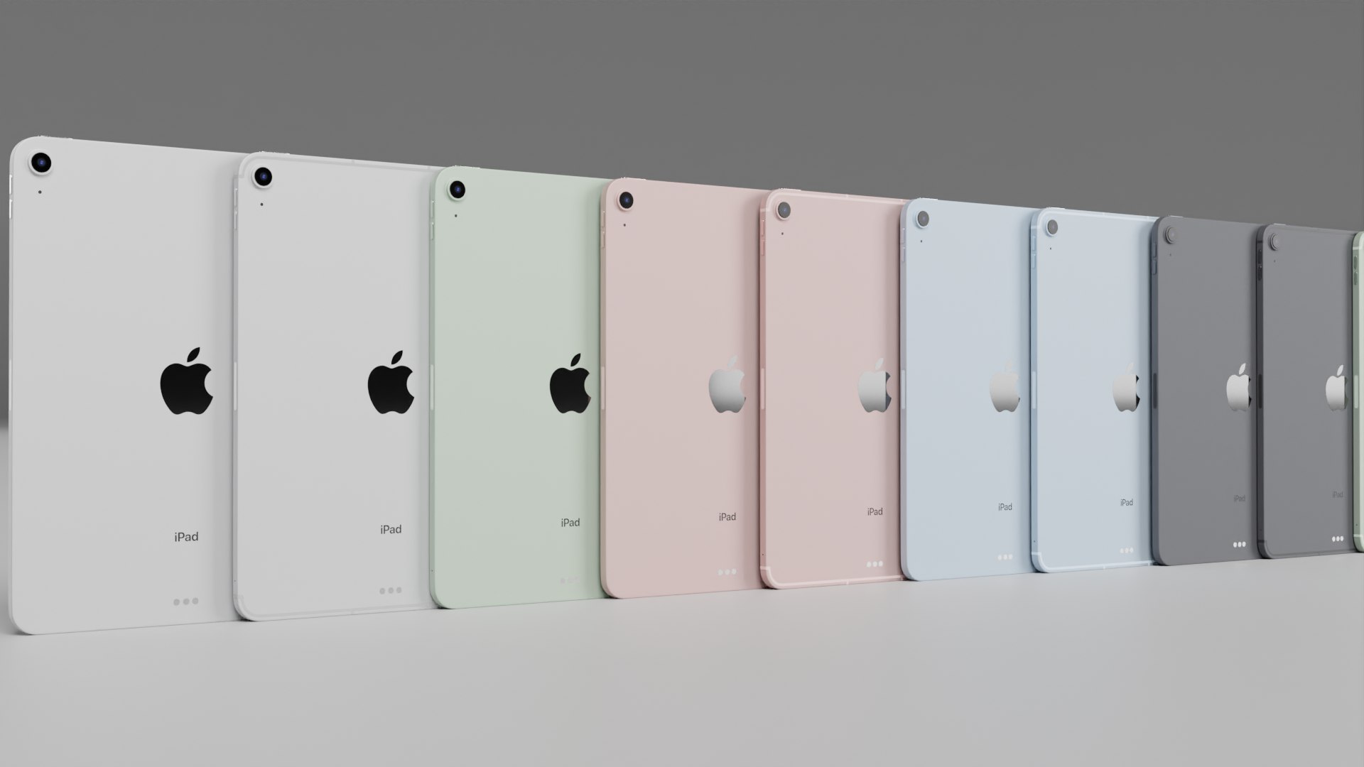 3D Apple iPad Air 4th 2020 wifi and cellular tablet all colors ...