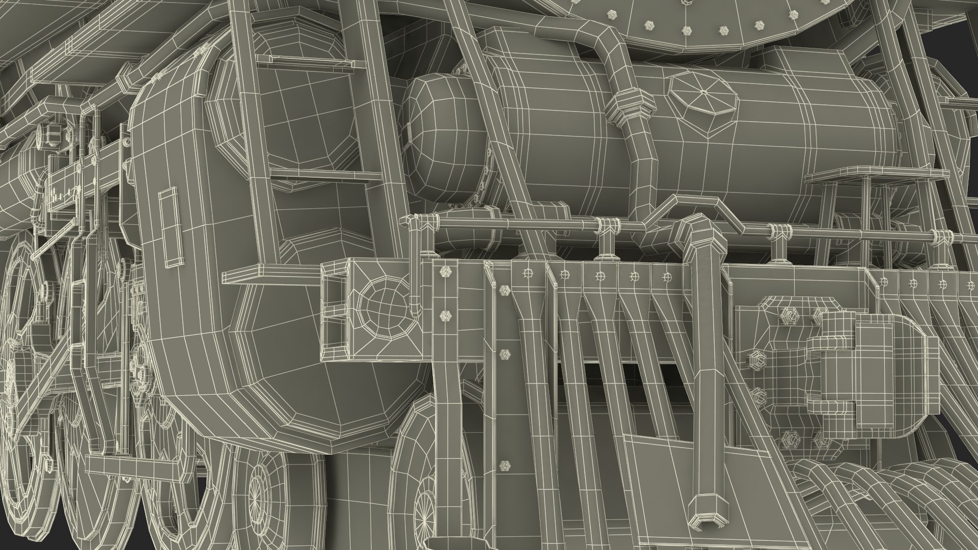 Steam Locomotive Santa Fe 3415 3D Model - TurboSquid 2205561