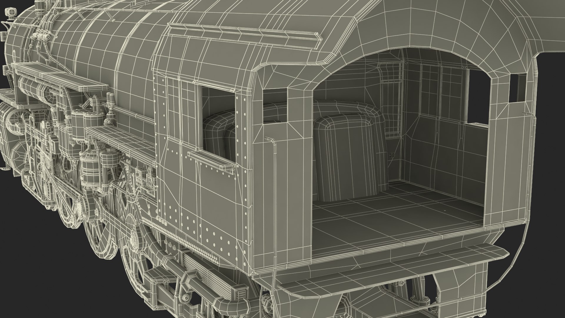 Steam Locomotive Santa Fe 3415 3D Model - TurboSquid 2205561