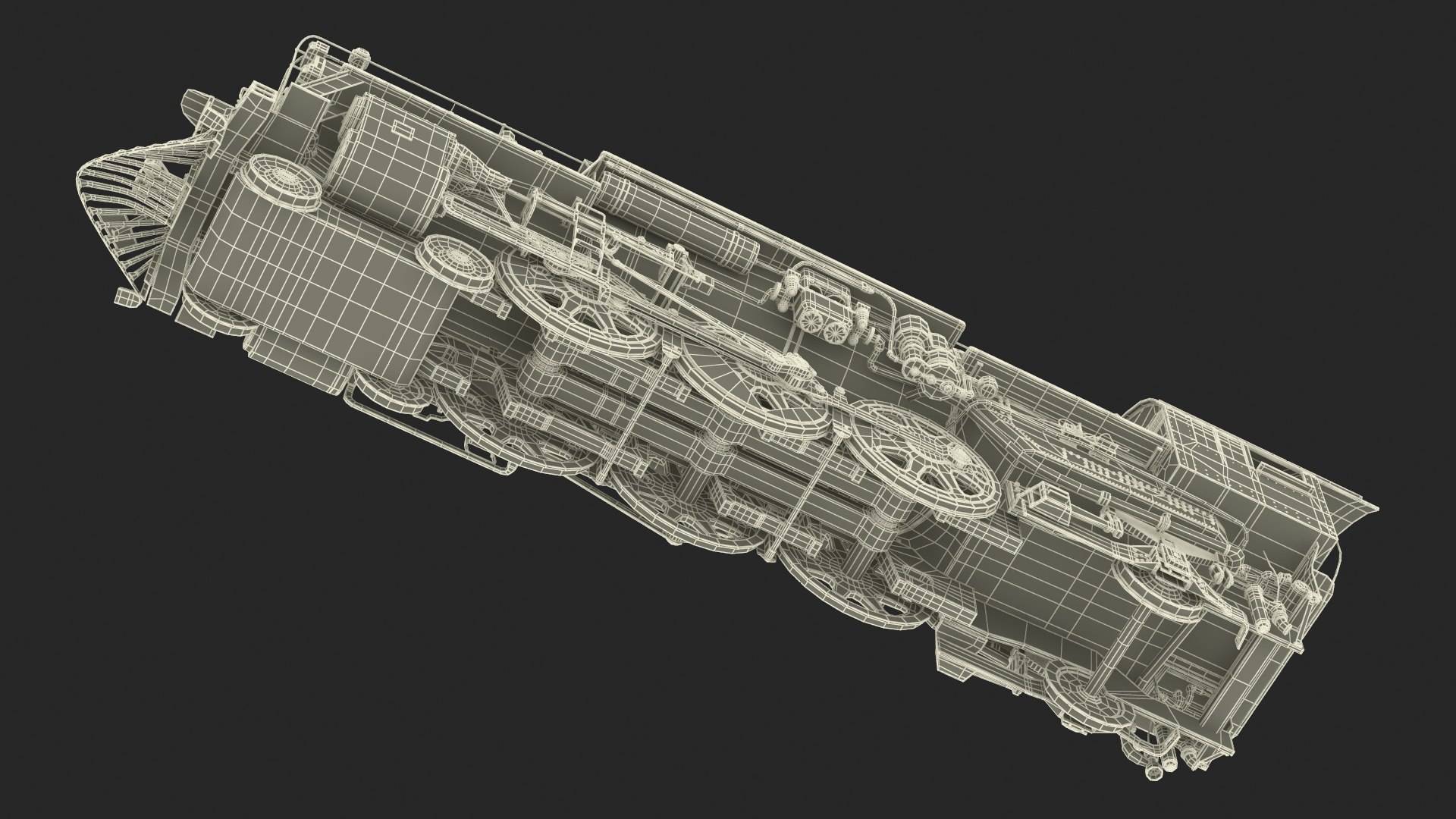 Steam Locomotive Santa Fe 3415 3D Model - TurboSquid 2205561