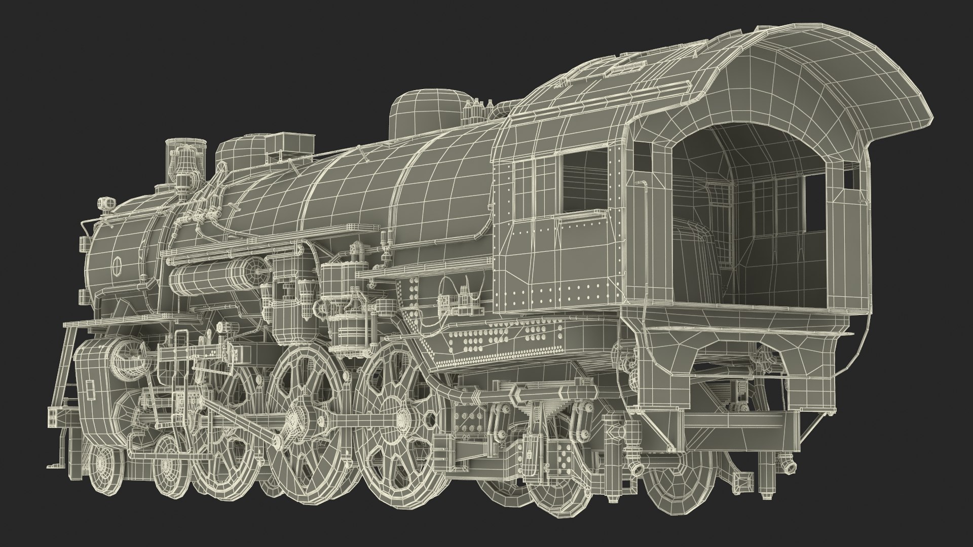 Steam Locomotive Santa Fe 3415 3D Model - TurboSquid 2205561
