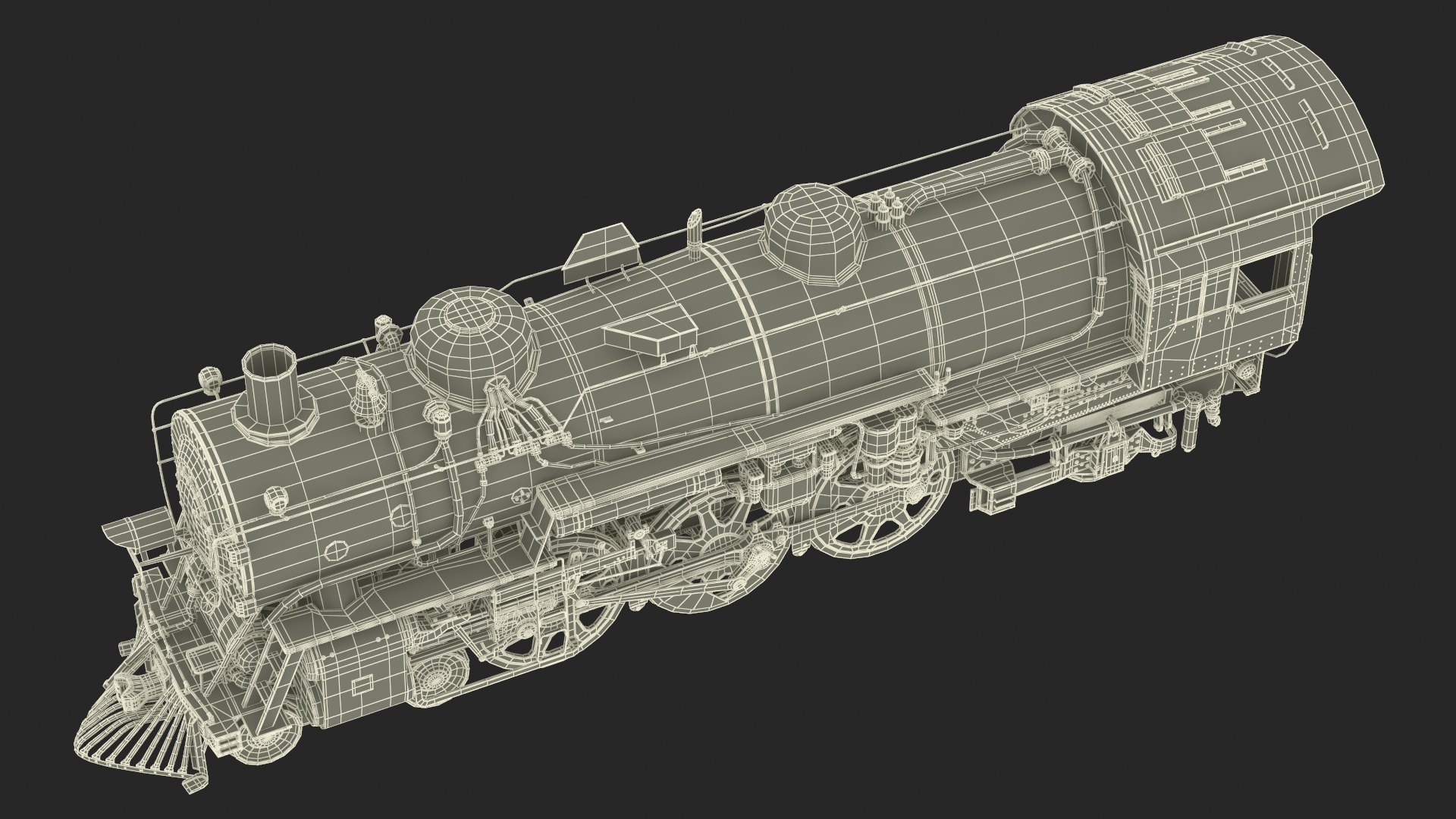 Steam Locomotive Santa Fe 3415 3D Model - TurboSquid 2205561