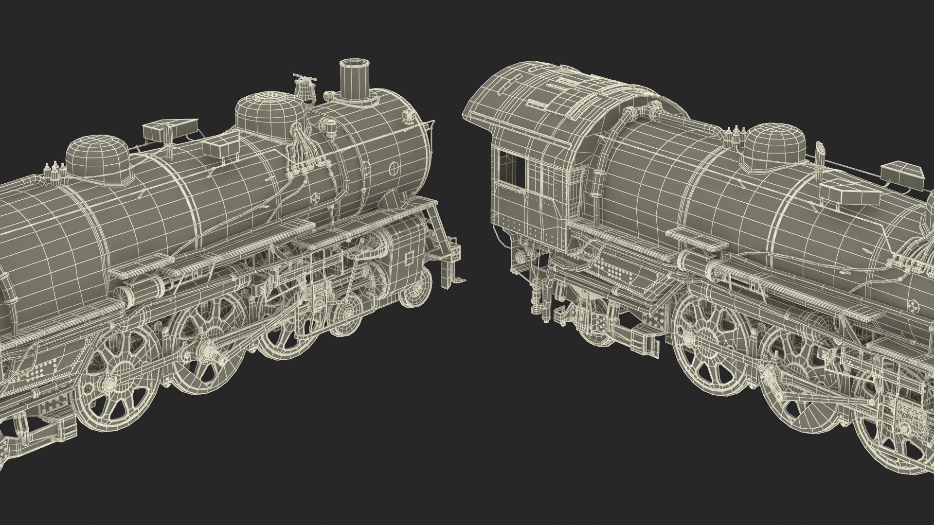 Steam Locomotive Santa Fe 3415 3D Model - TurboSquid 2205561