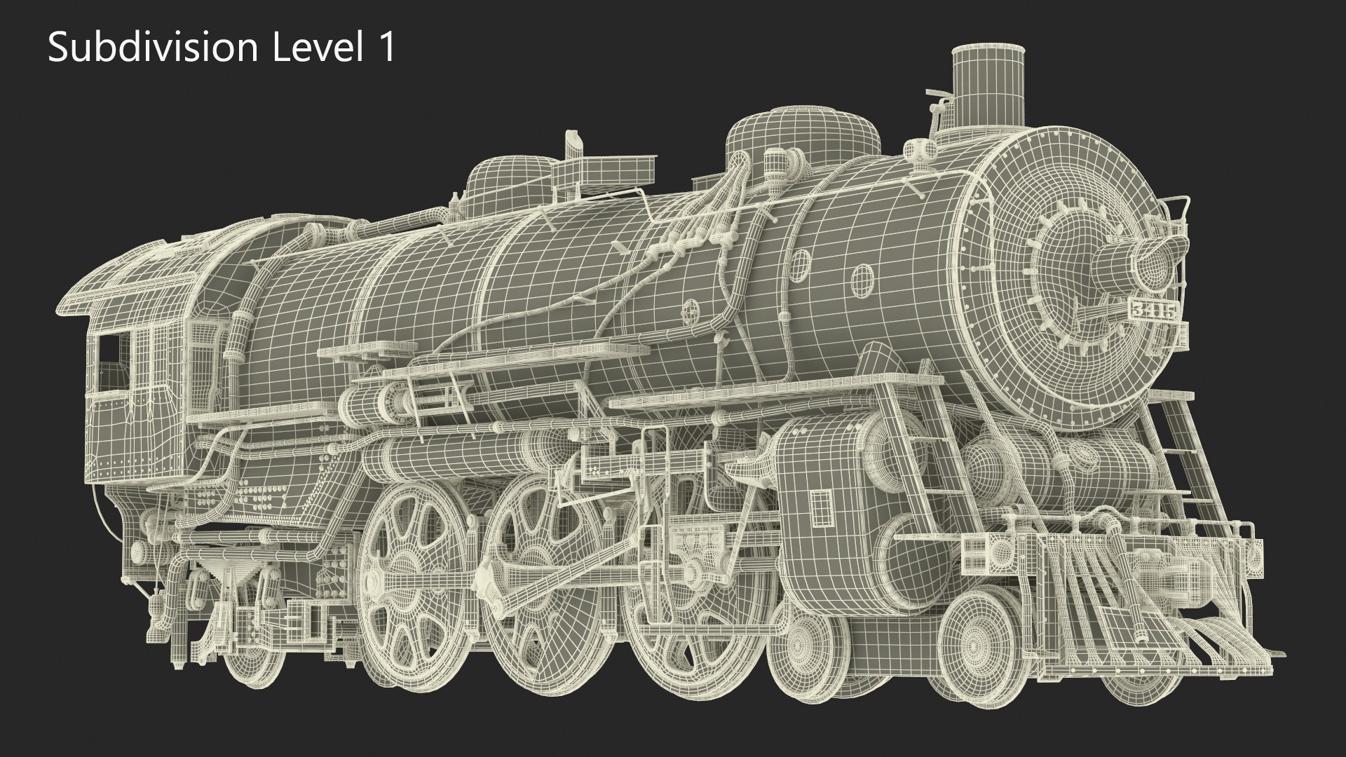 Steam Locomotive Santa Fe 3415 3D Model - TurboSquid 2205561