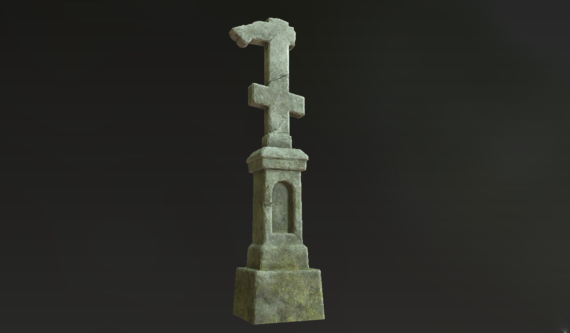3d model stone cross shrines