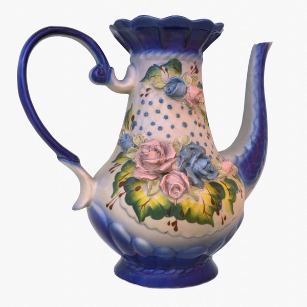 Porcelain pitcher with roses 3D model 3D - TurboSquid 1961796