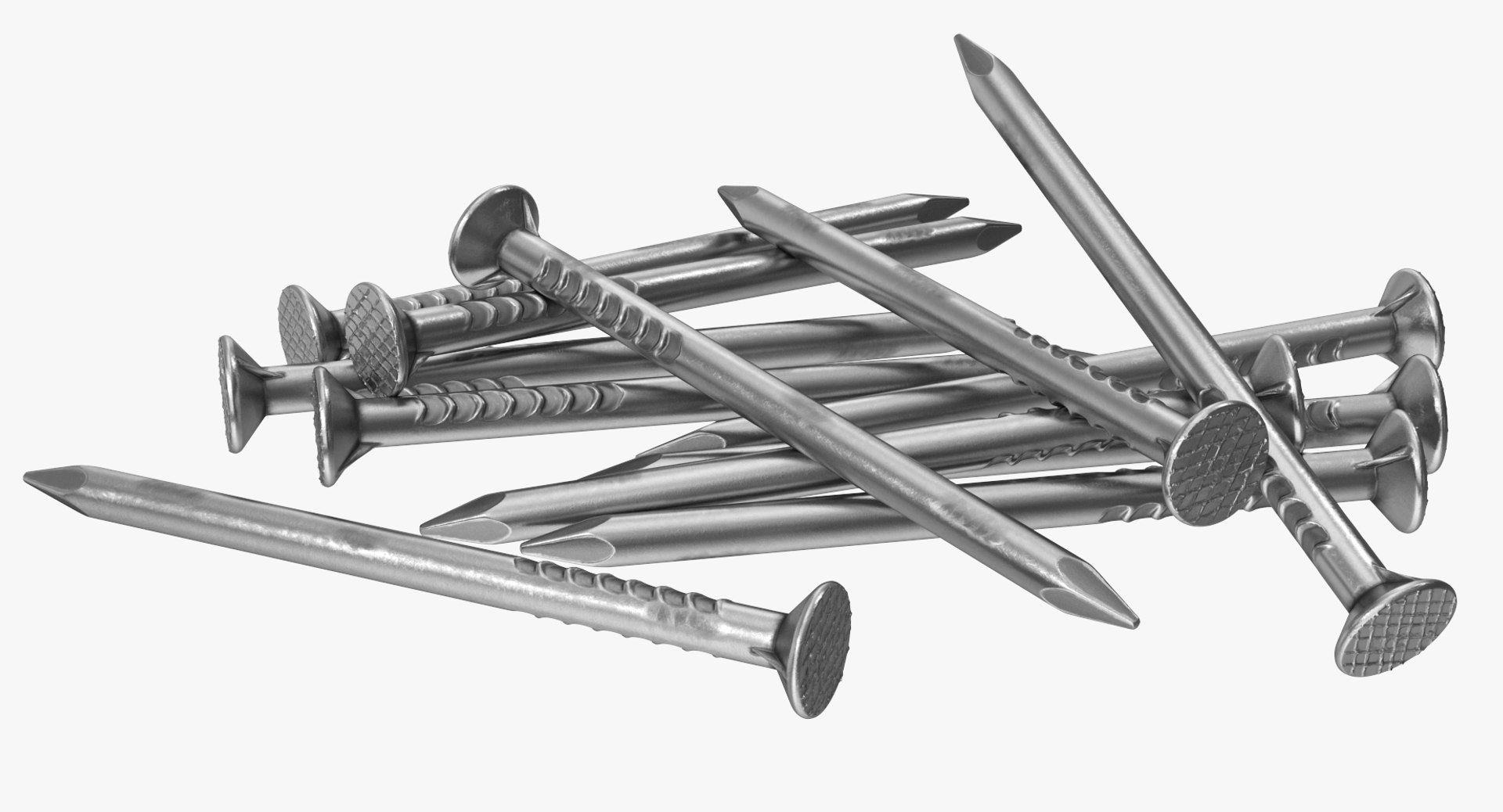 Heap Metal Steel Nails 3D Model - TurboSquid 1237052