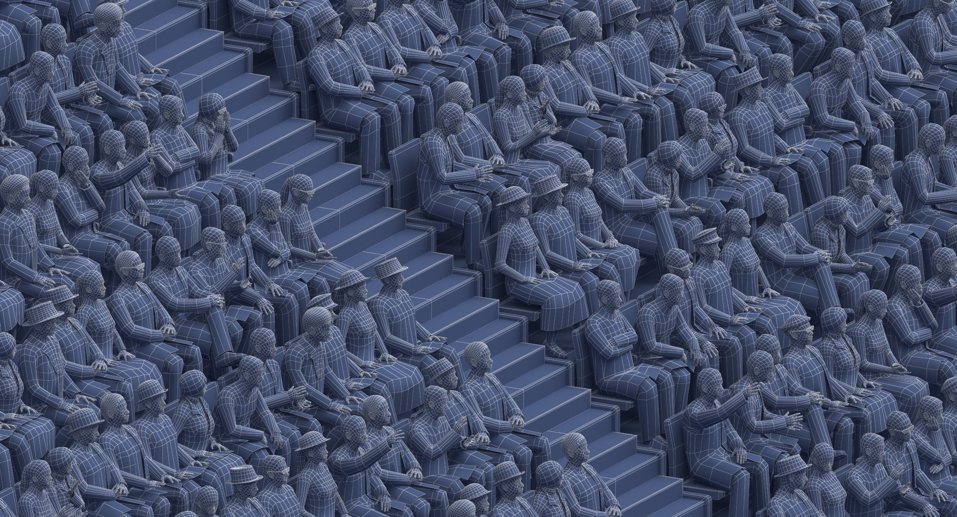 3D stadium corwd 50s stands - TurboSquid 1556067