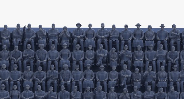 3D stadium corwd 50s stands - TurboSquid 1556067