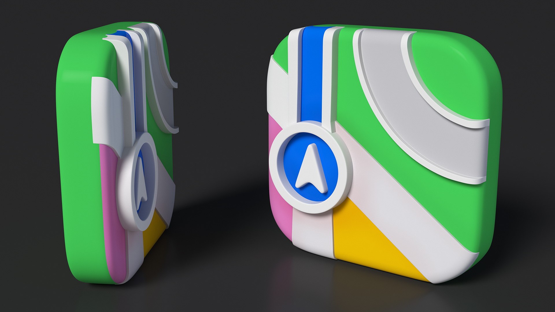 IPhone IOS Maps Icon Model - TurboSquid 2222929