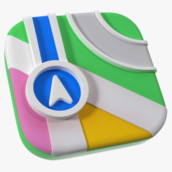 modelo 3d Icono de mapas de iPhone iOS - TurboSquid 2222929