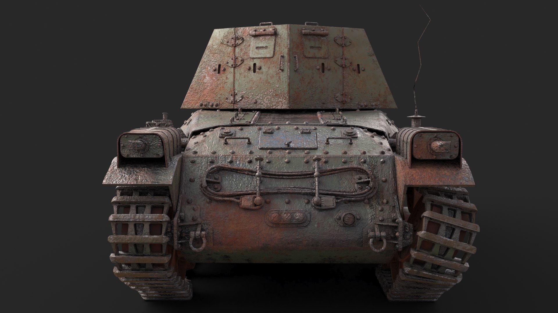 3D Type 3 Ho Ni III Destroyed - TurboSquid 1886320