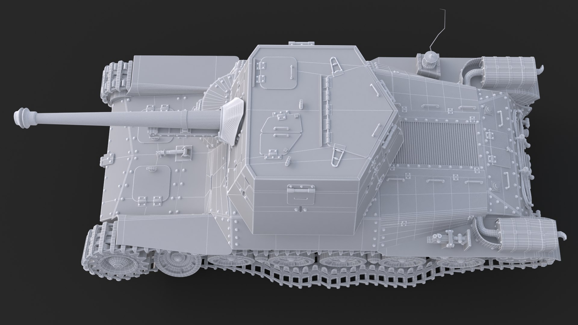 3D Type 3 Ho Ni III Destroyed - TurboSquid 1886320