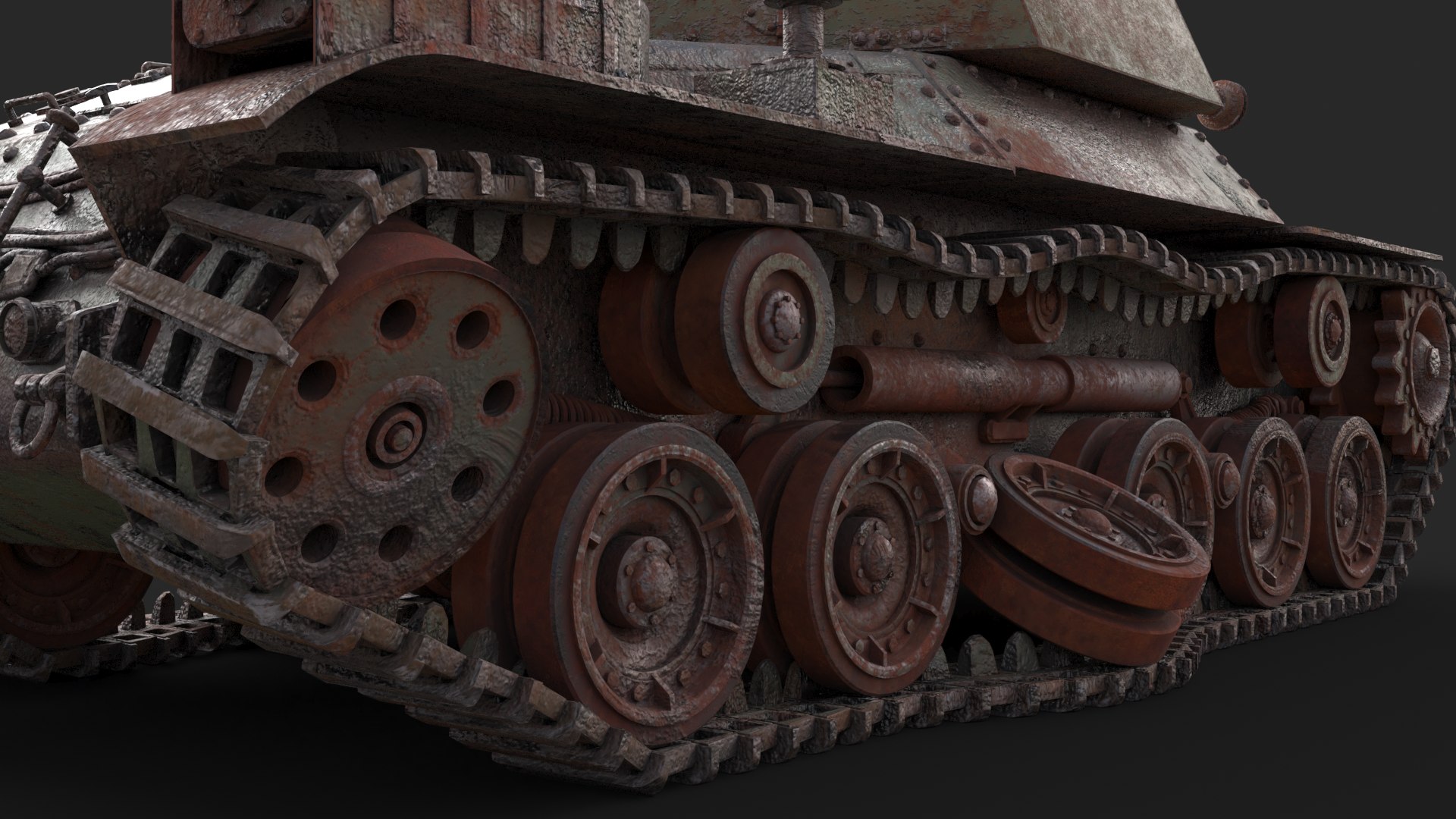 3D Type 3 Ho Ni III Destroyed - TurboSquid 1886320