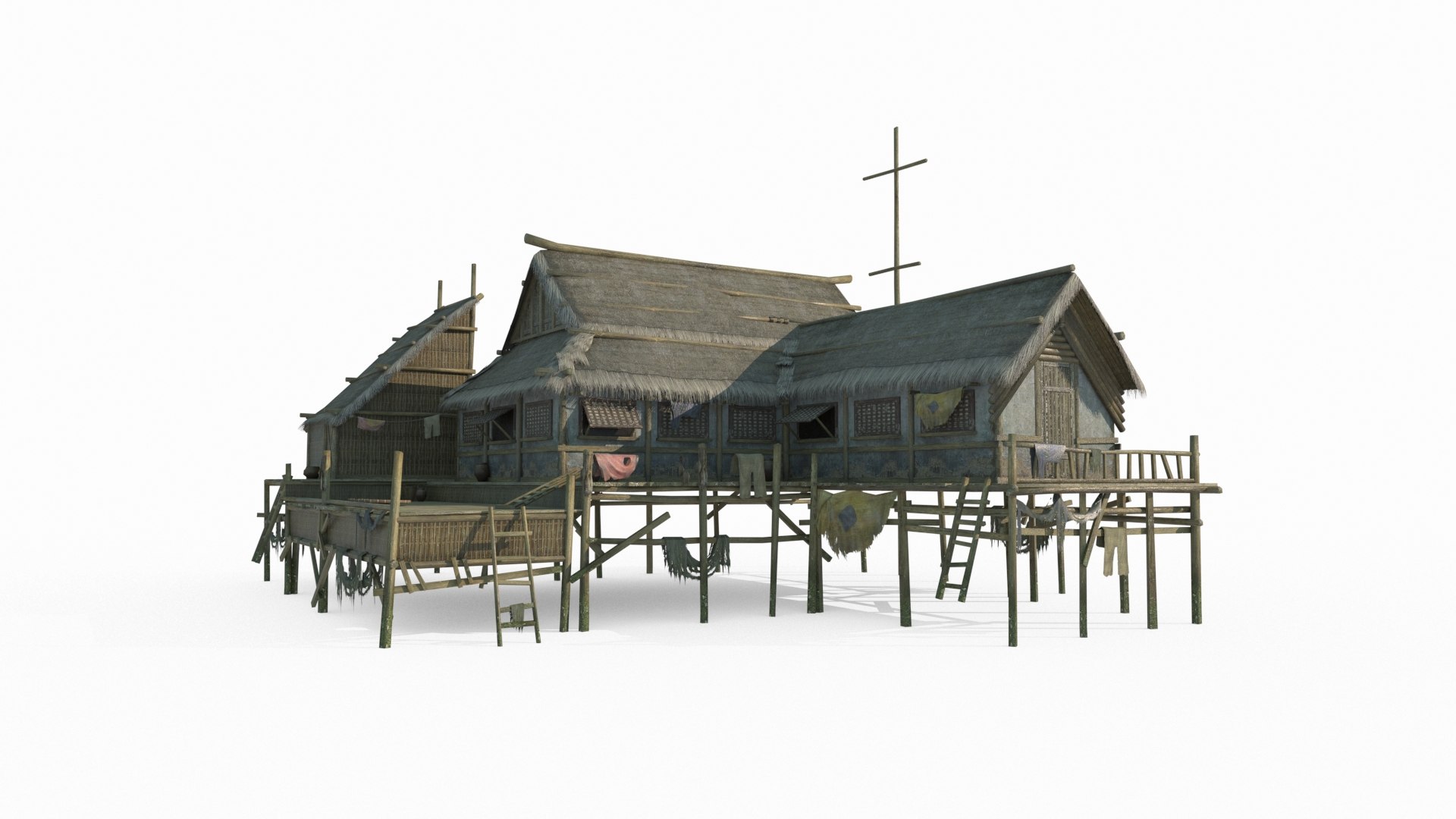 3D Ancient Asian Architecture Fisherman S Hut - TurboSquid 2105951