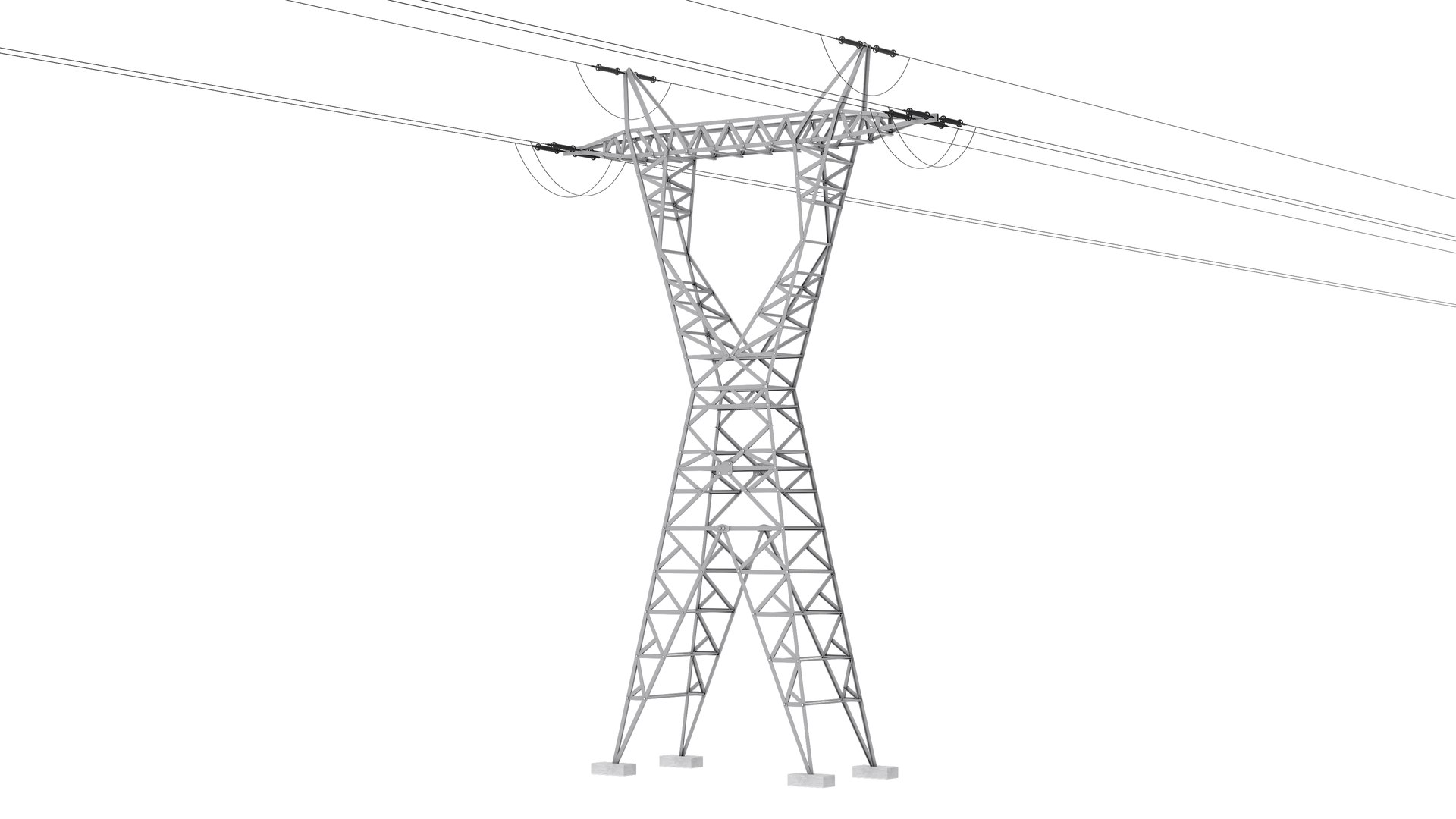 Electric Power Tower Collection 3D Model - TurboSquid 2291177