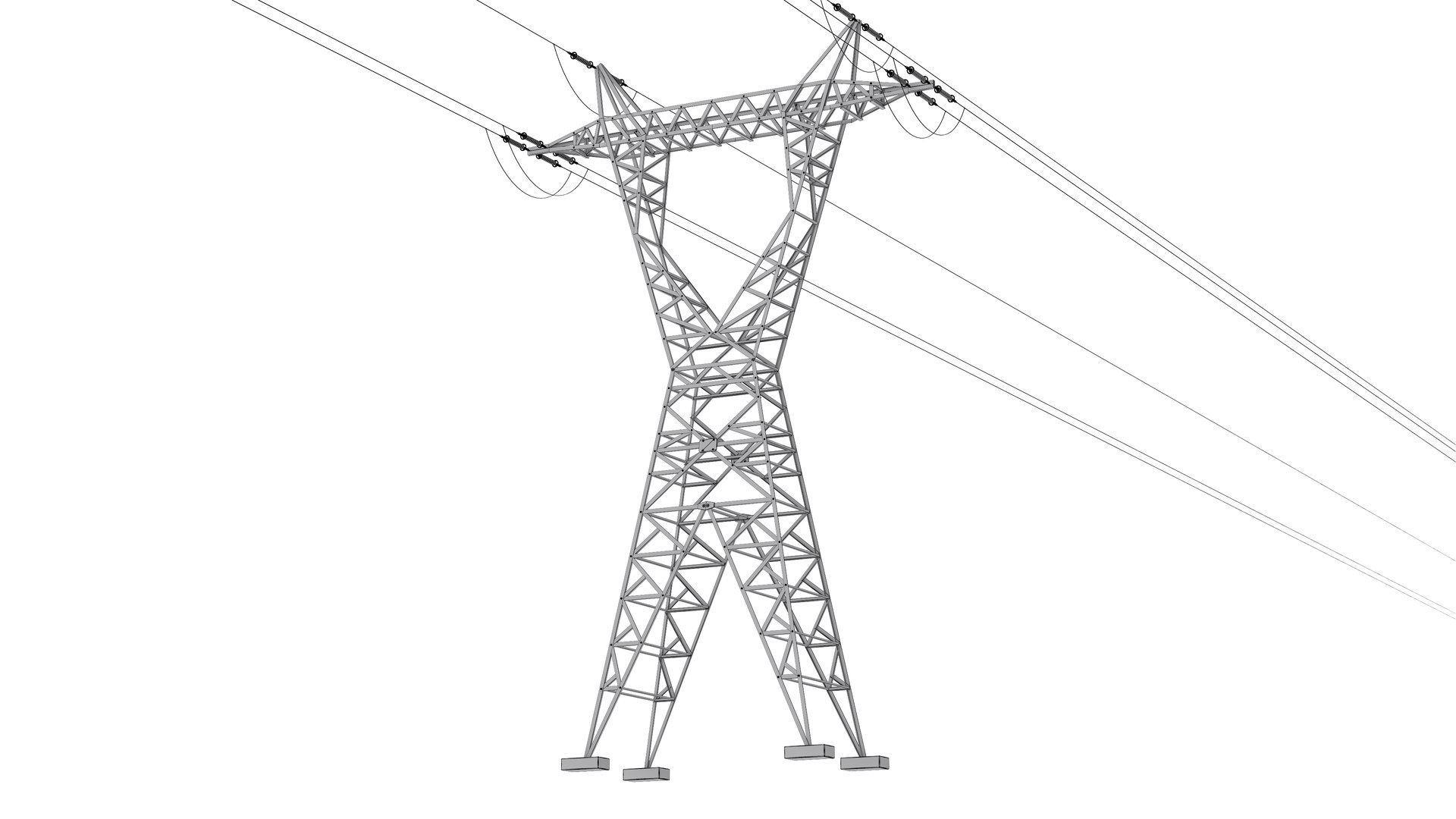 Electric Power Tower Collection 3D Model - TurboSquid 2291177
