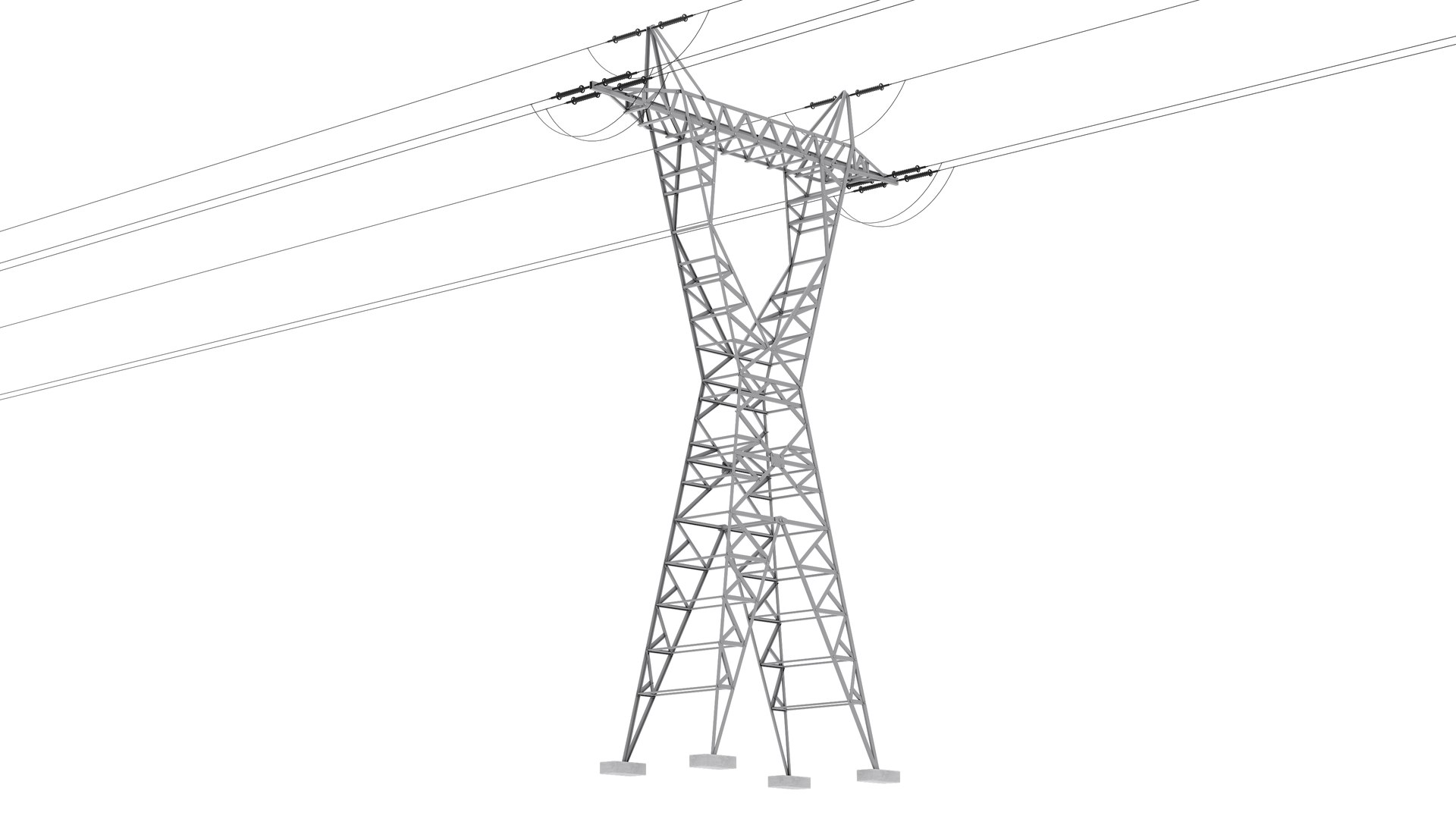 Electric Power Tower Collection 3D Model - TurboSquid 2291177