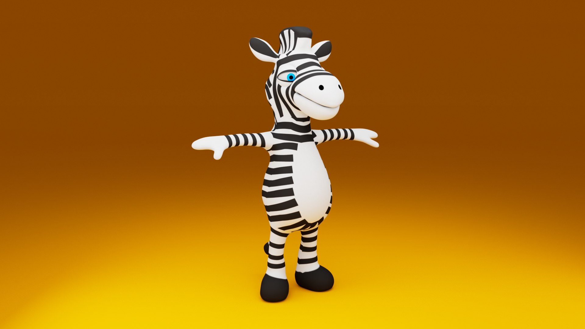 3D Bold Stylized Cartoon Zebra 3D Model - TurboSquid 2200948