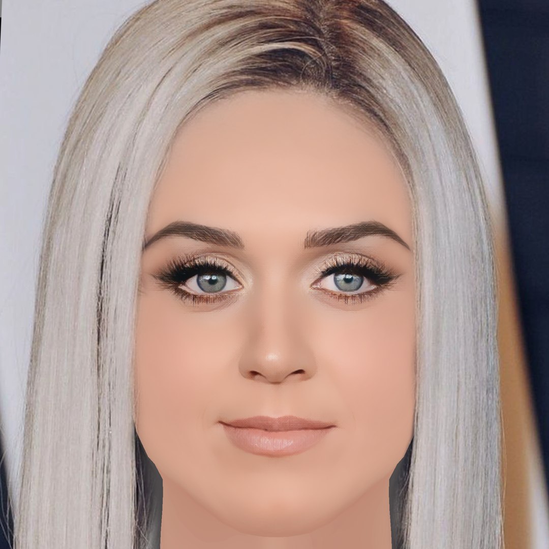 3D Model Katy Perry Head - No Hair - Low Poly Head For Game ...