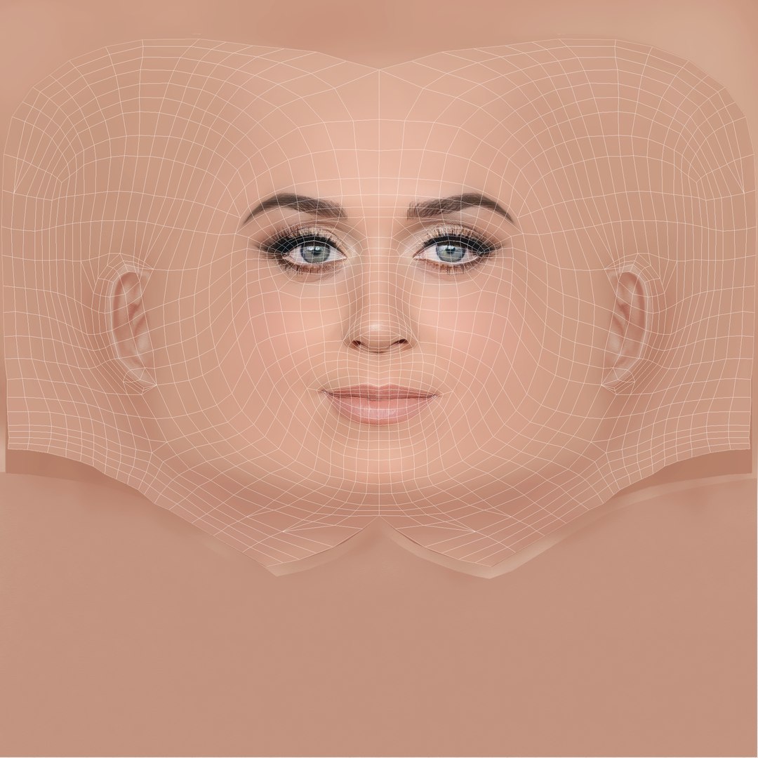 3D Model Katy Perry Head - No Hair - Low Poly Head For Game ...