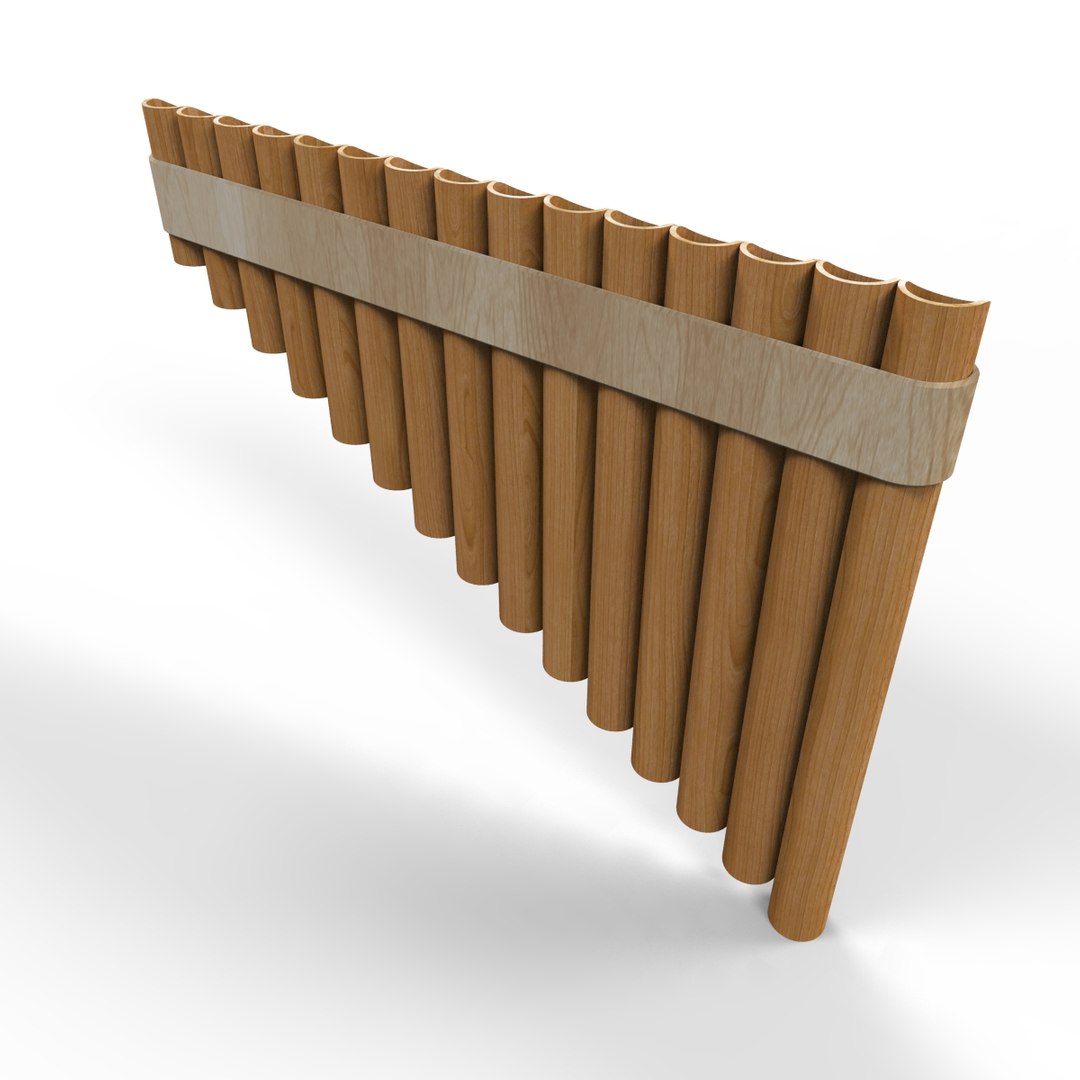3d Model Realistic Flute Pan