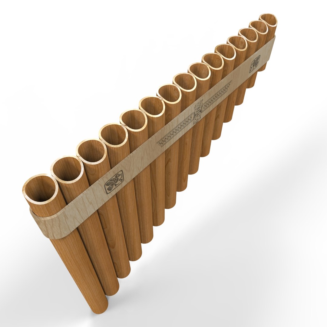 3d Model Realistic Flute Pan