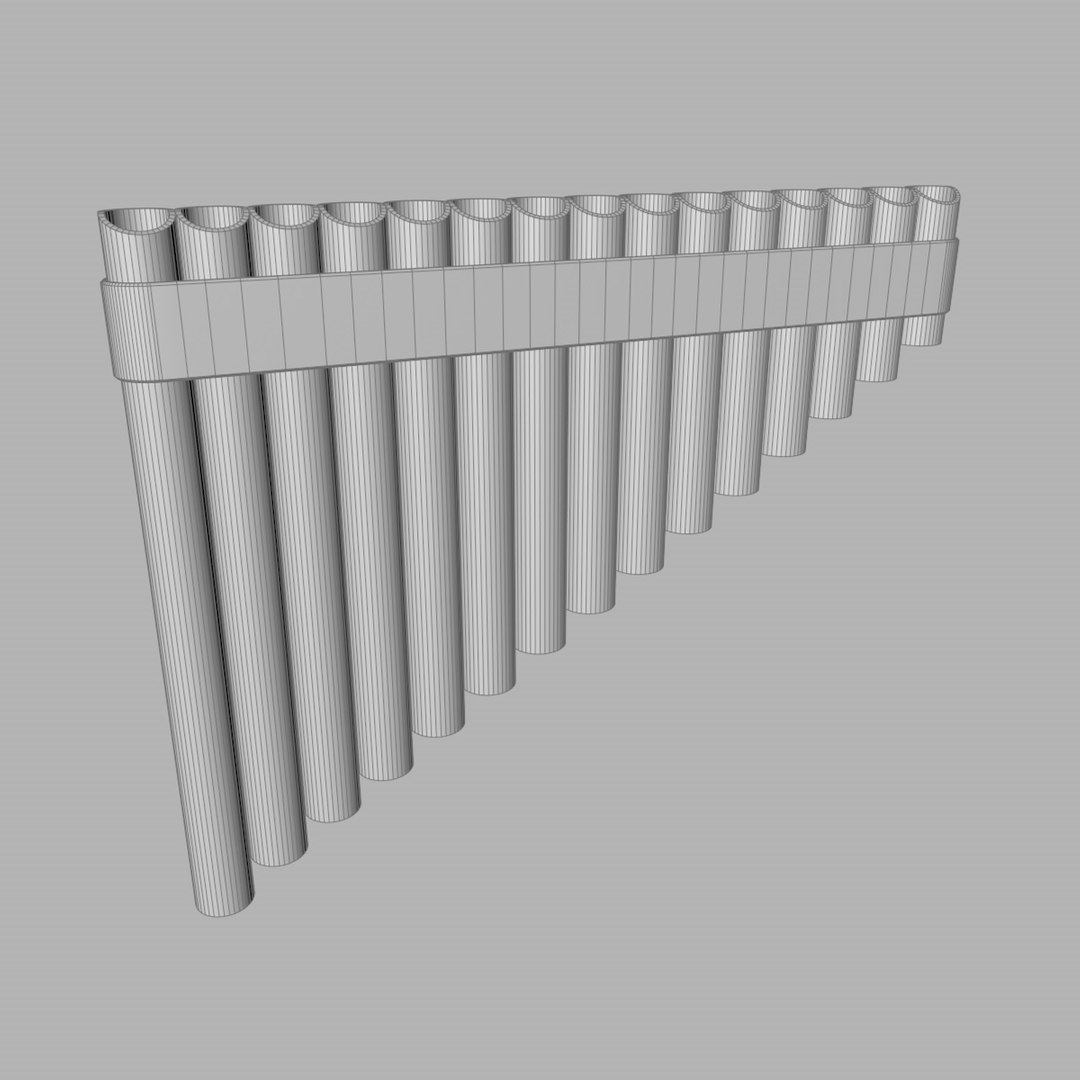 3d Model Realistic Flute Pan