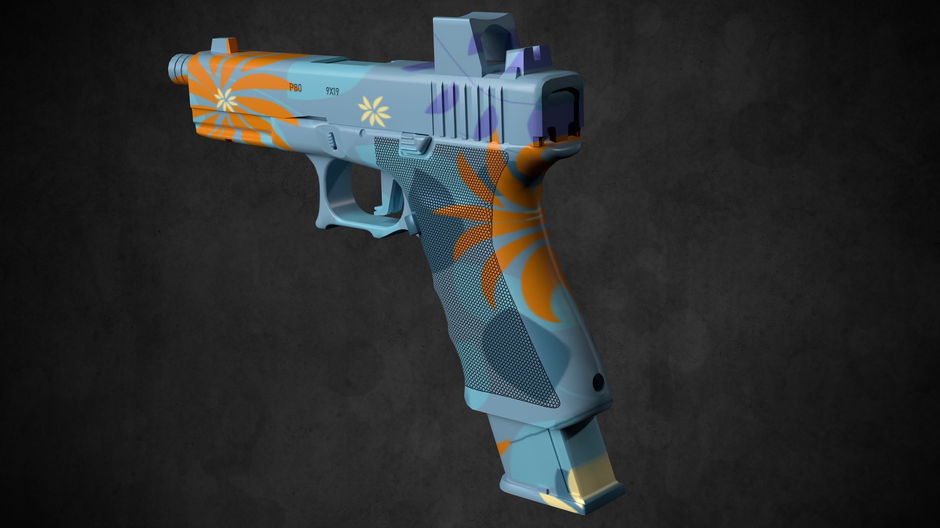 Glock 17 Custom Skins 3D Model - TurboSquid 2352900