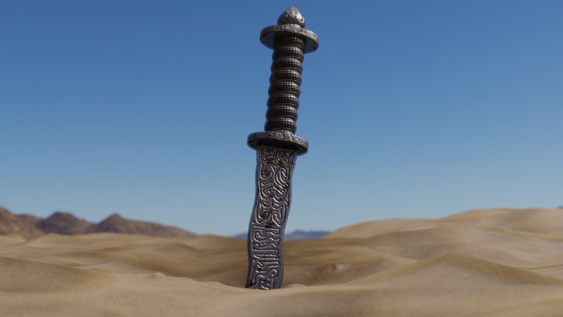3D ancient dagger asset model - TurboSquid 1693904