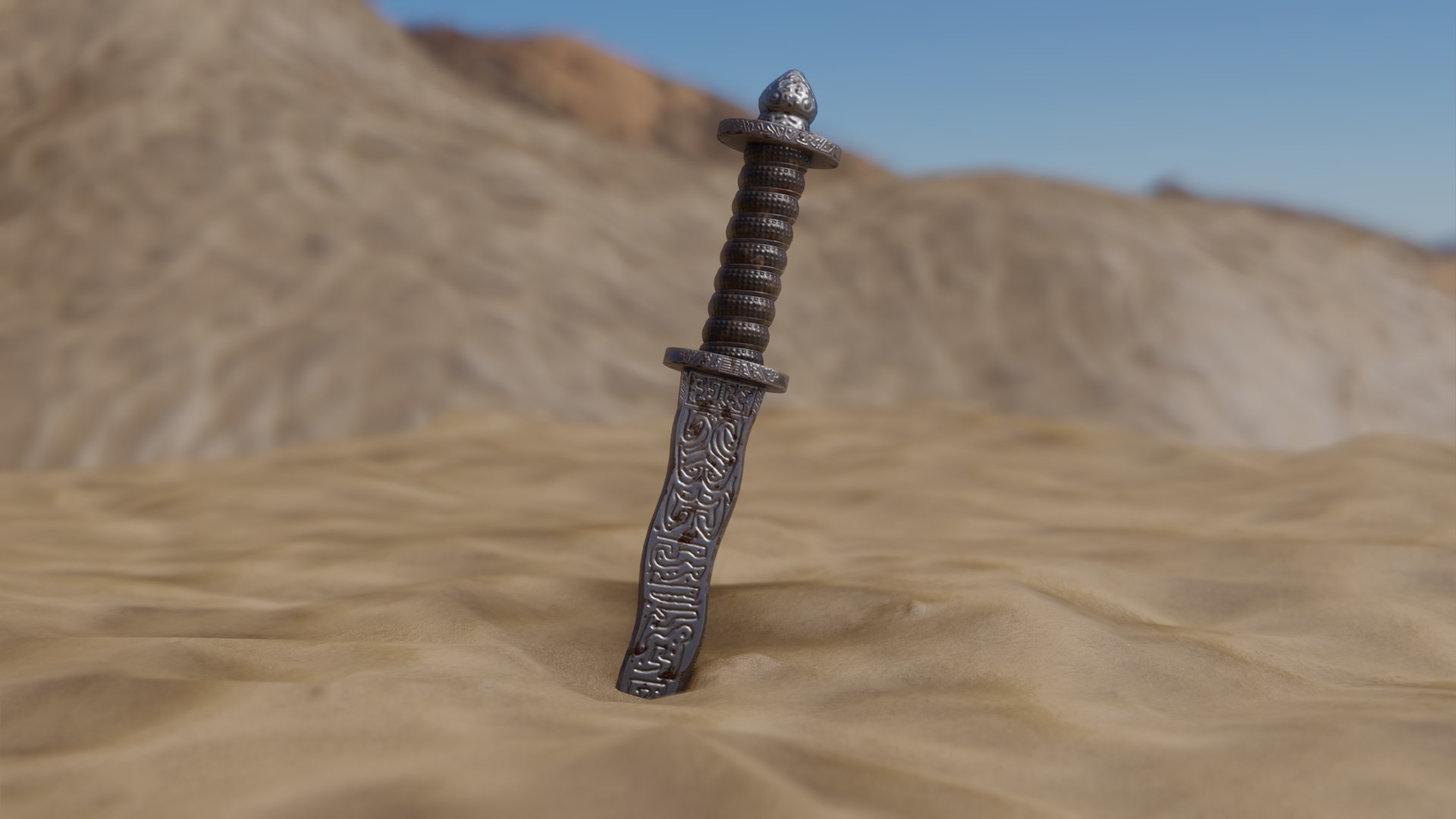 3D ancient dagger asset model - TurboSquid 1693904
