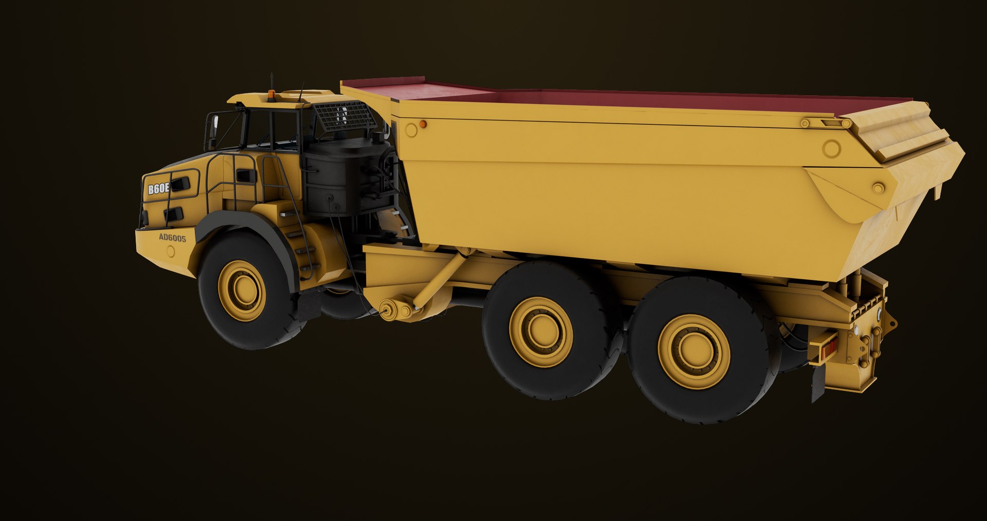 Articulated Mining Truck 03 All PBR Unity UE Textures 3D model ...