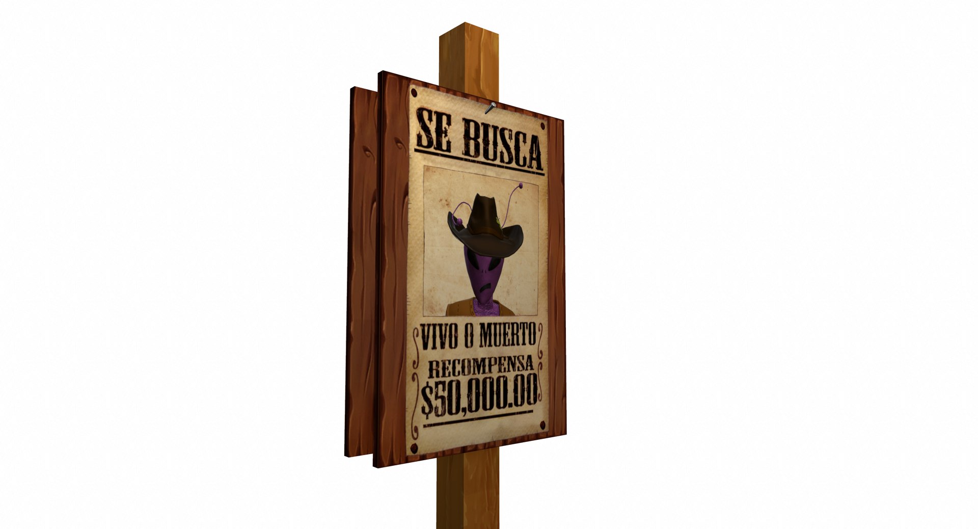 Wanted Poster Ready 3d 3ds
