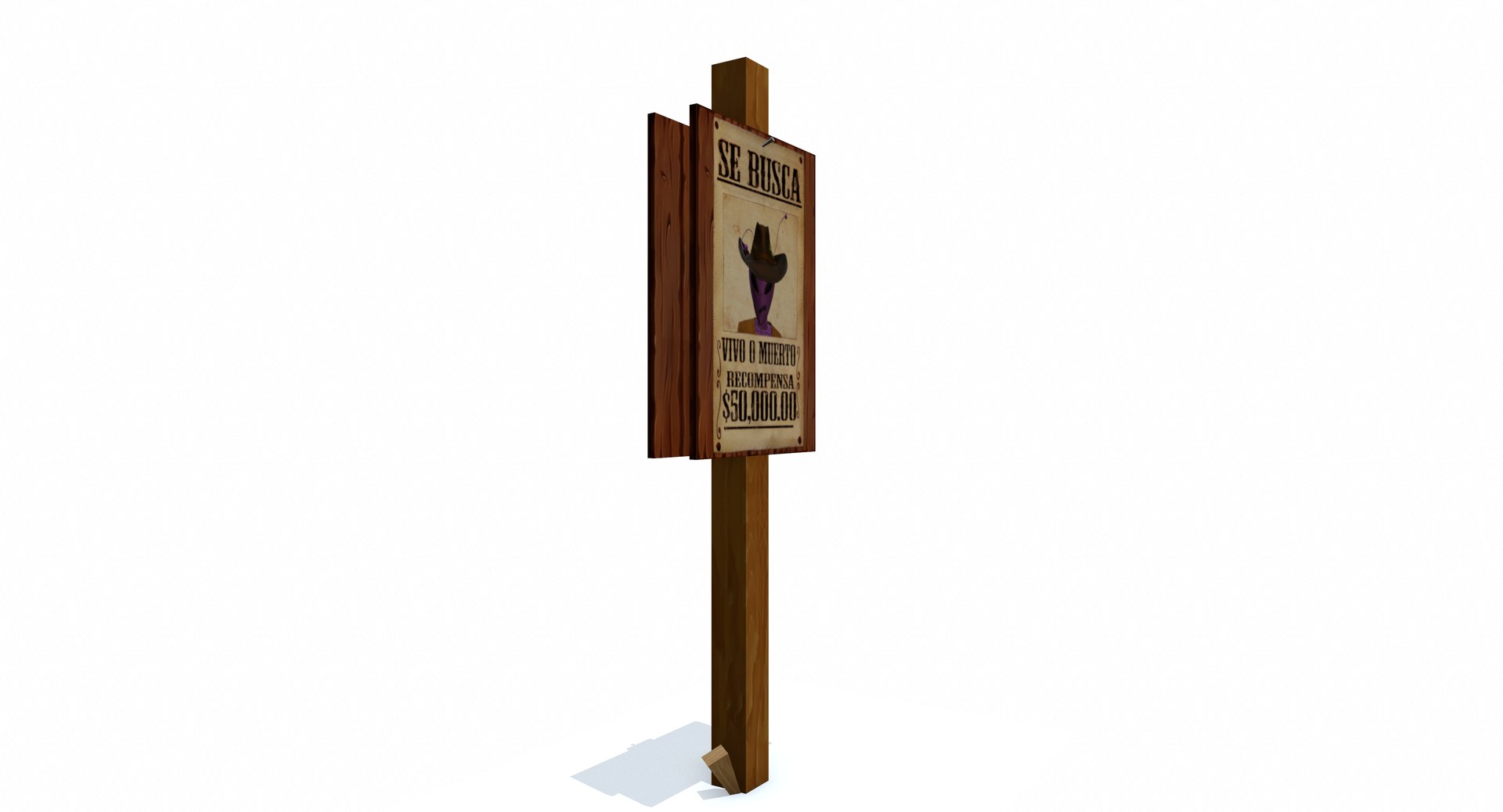 Wanted Poster Ready 3d 3ds