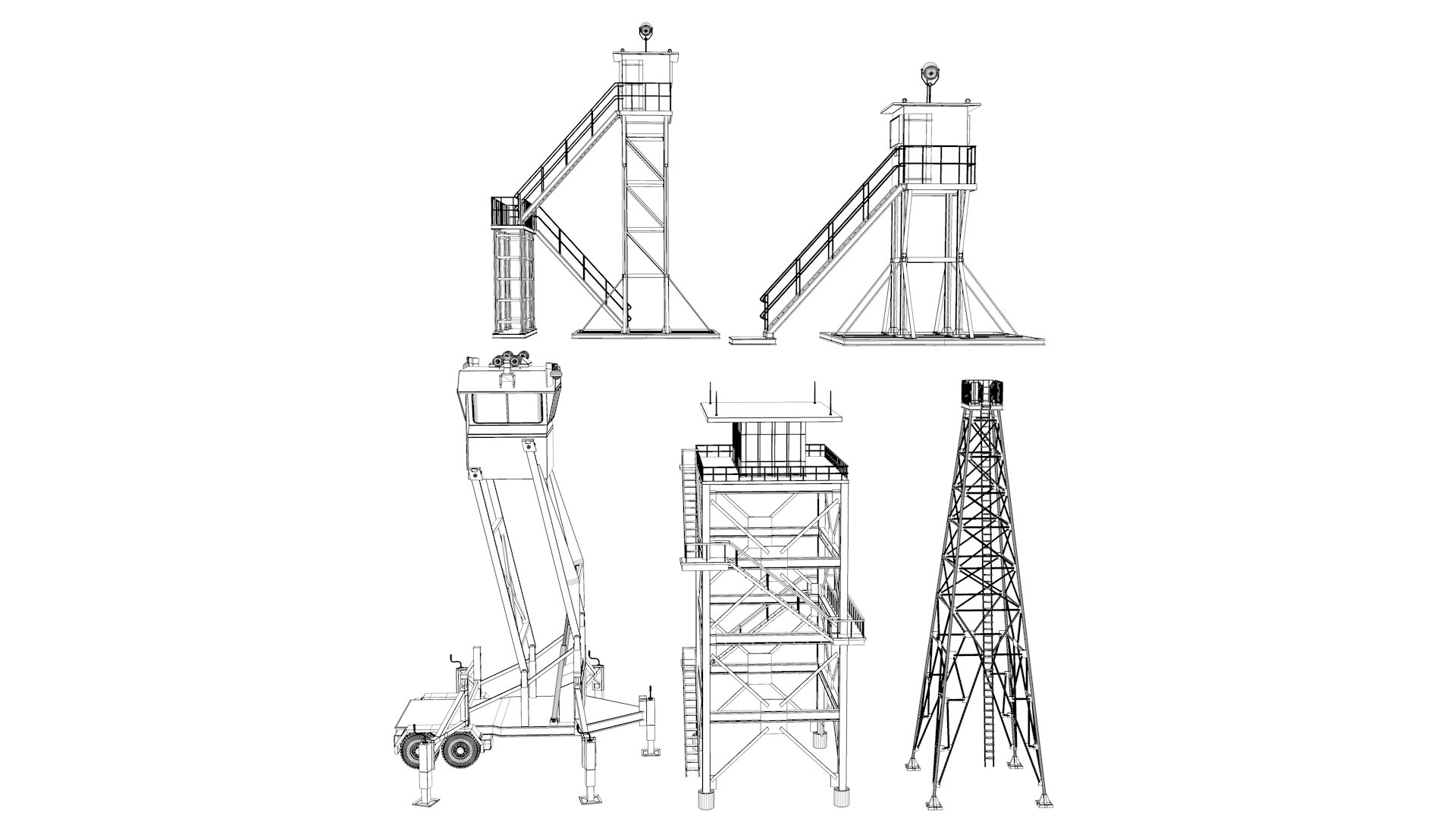 Guard Towers Collection 3D - TurboSquid 2220359
