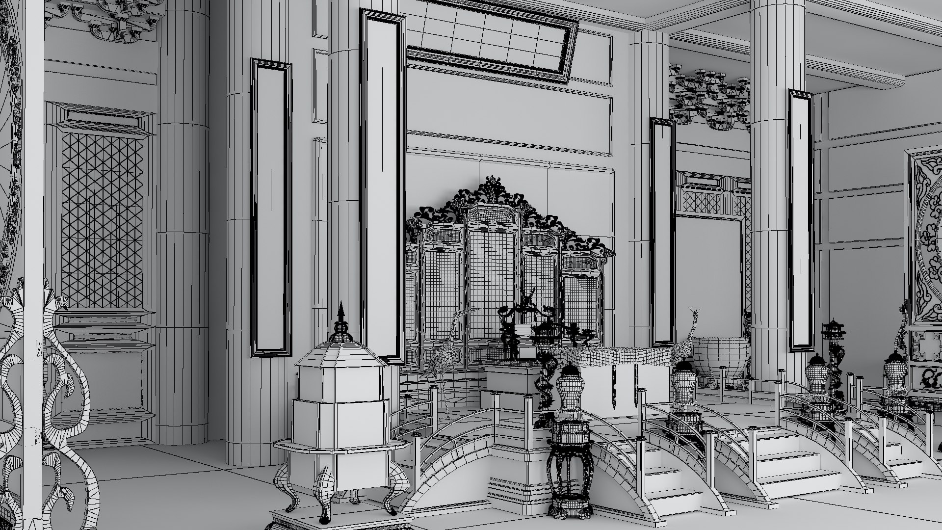 3D Model Chinese Palace Interior - TurboSquid 1460783