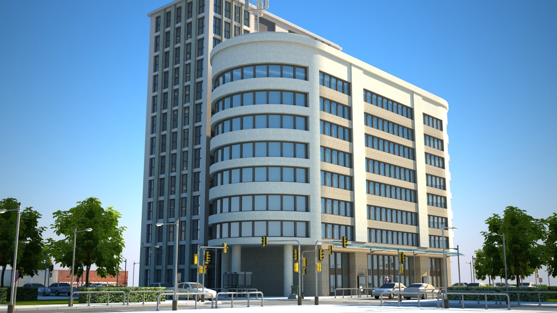 3d Max Urban Block Buildings