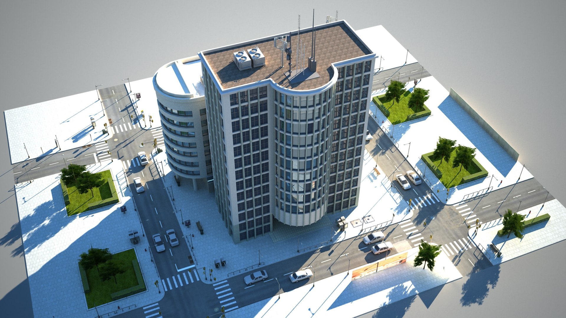 3d Max Urban Block Buildings